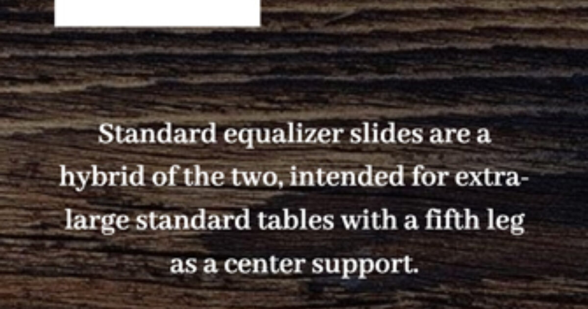 Osborne Wood | Equalizing Slides for Standard Tables