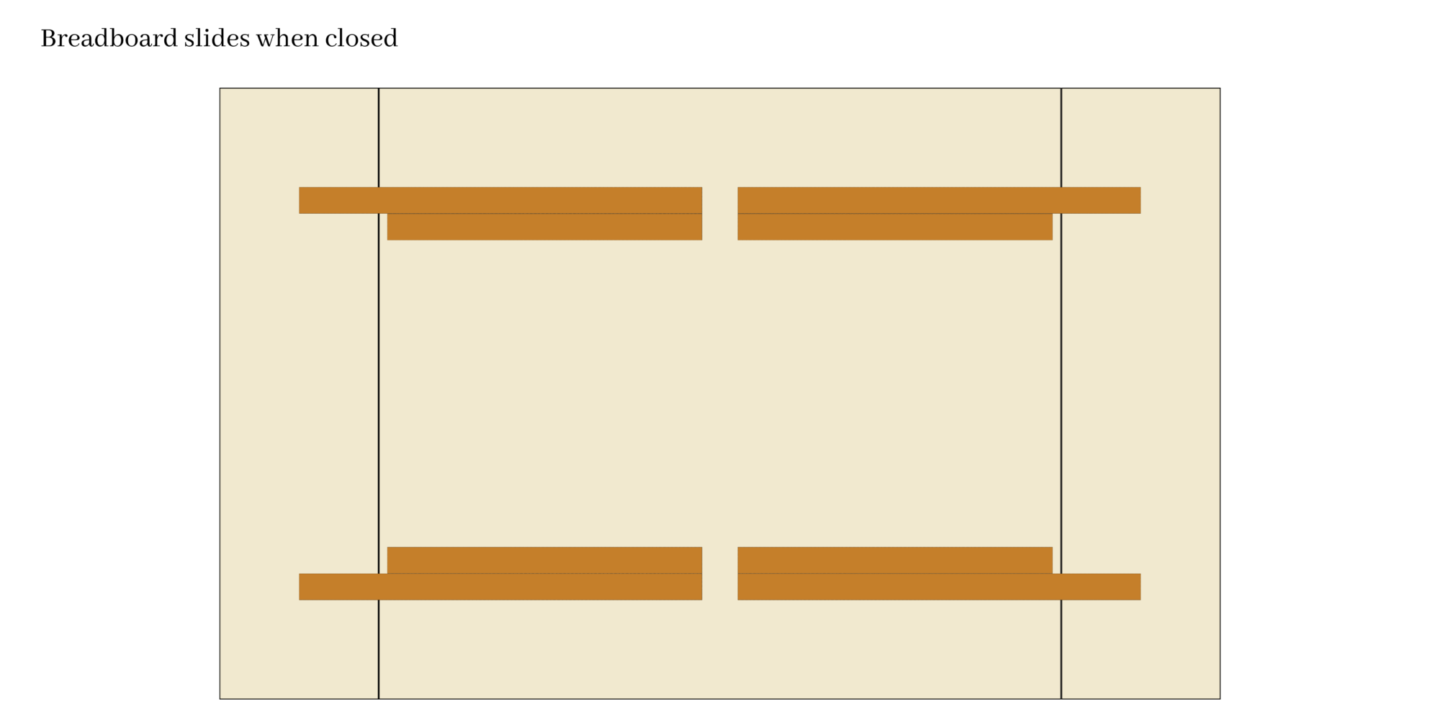 Osborne Wood | SOLD AS TWO PAIRS~Breadboard Table Slides