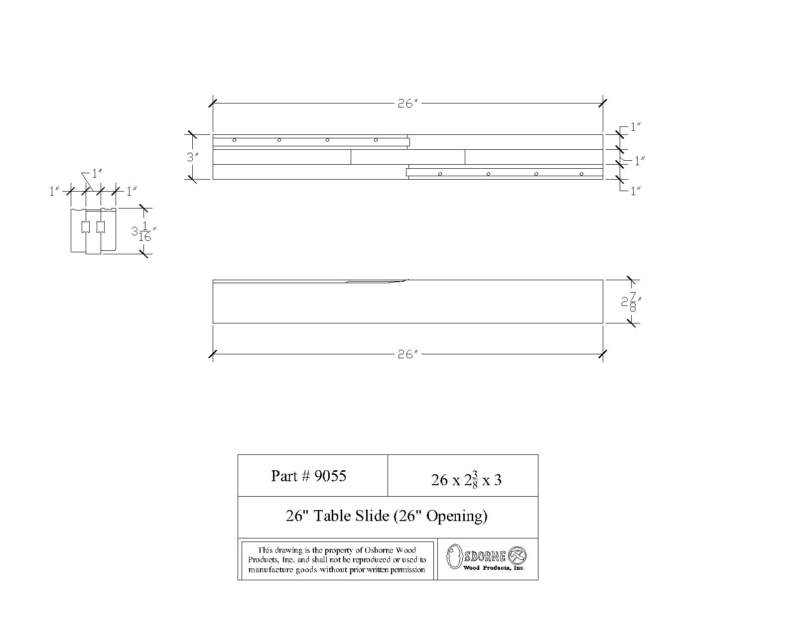 Osborne Wood | Table Slides CAD Drawings