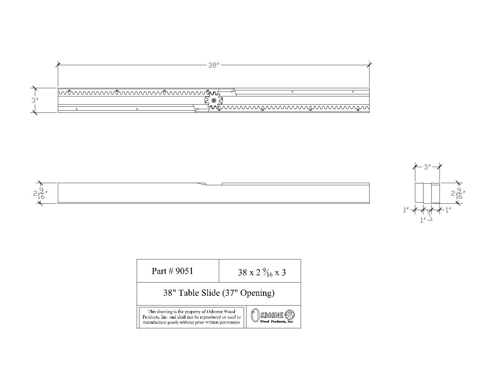 Osborne Wood | Table Slides CAD Drawings