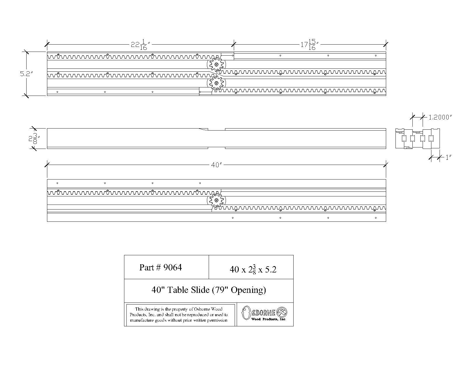 Osborne Wood | Table Slides CAD Drawings