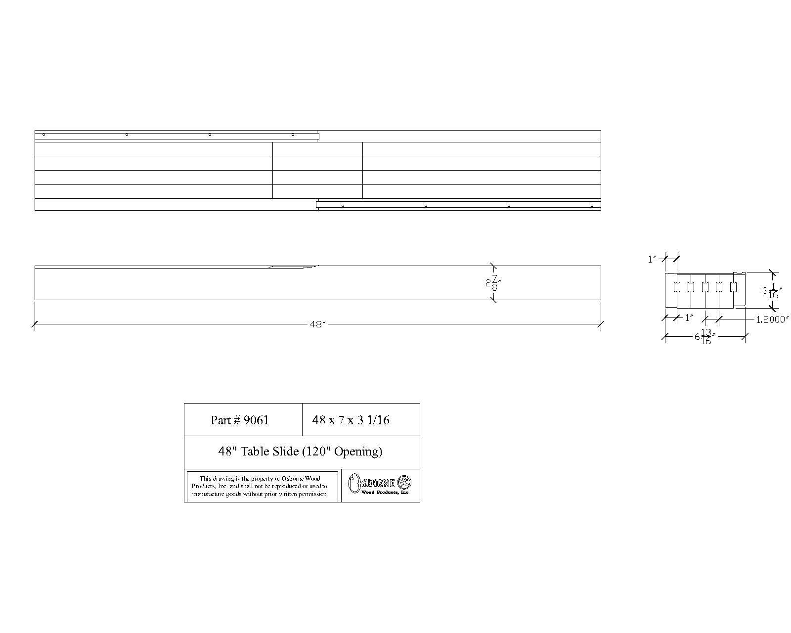 Osborne Wood | Table Slides CAD Drawings