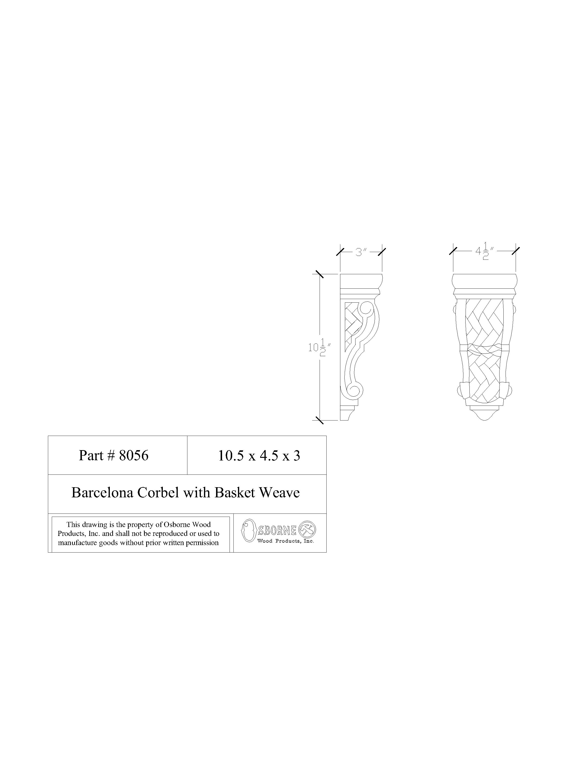 Osborne Wood | Corbels & Brackets CAD Drawings