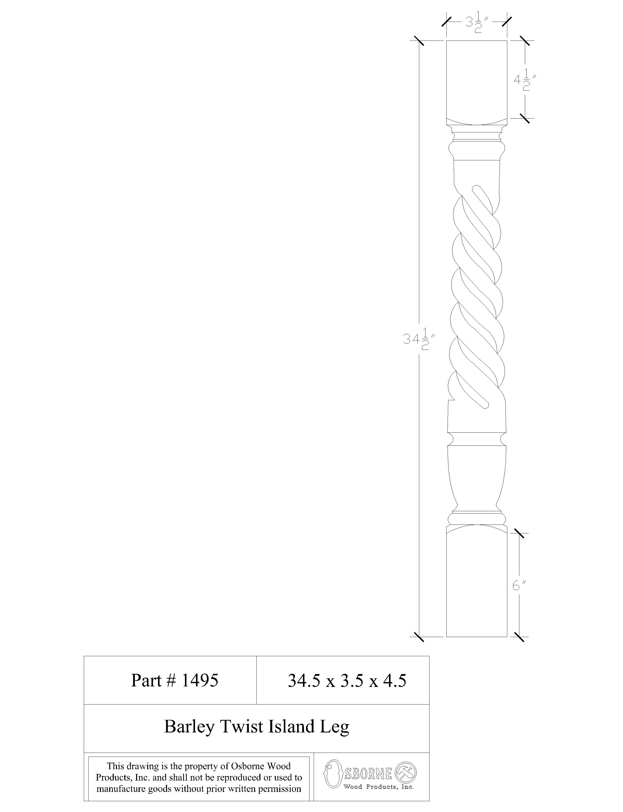 Osborne Wood | Kitchen Island Legs & Pilasters CAD Drawings