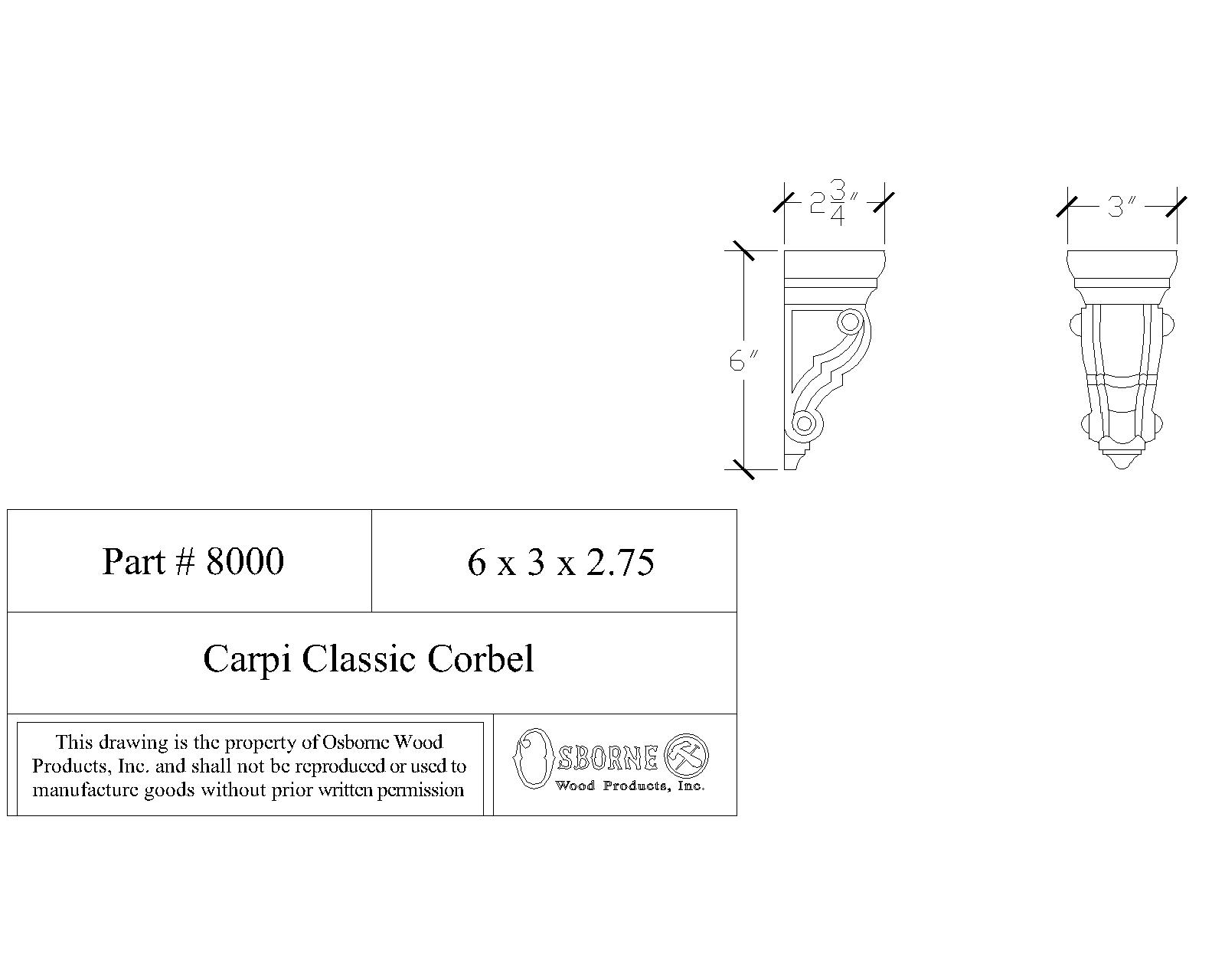 Osborne Wood | Classic Corbels CAD Drawings