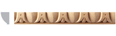 Osborne Wood | Carved Dutch Ripple Moulding - 8 ft. Stick