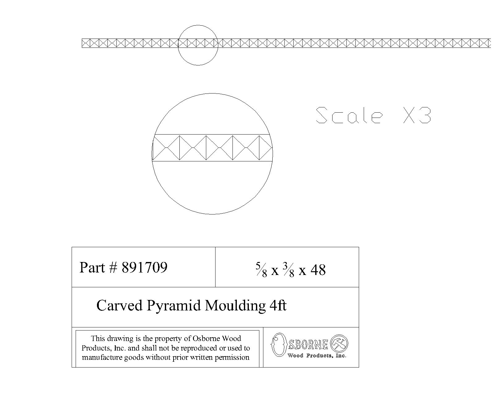 Osborne Wood | Square Moulding and Trim CAD Drawings