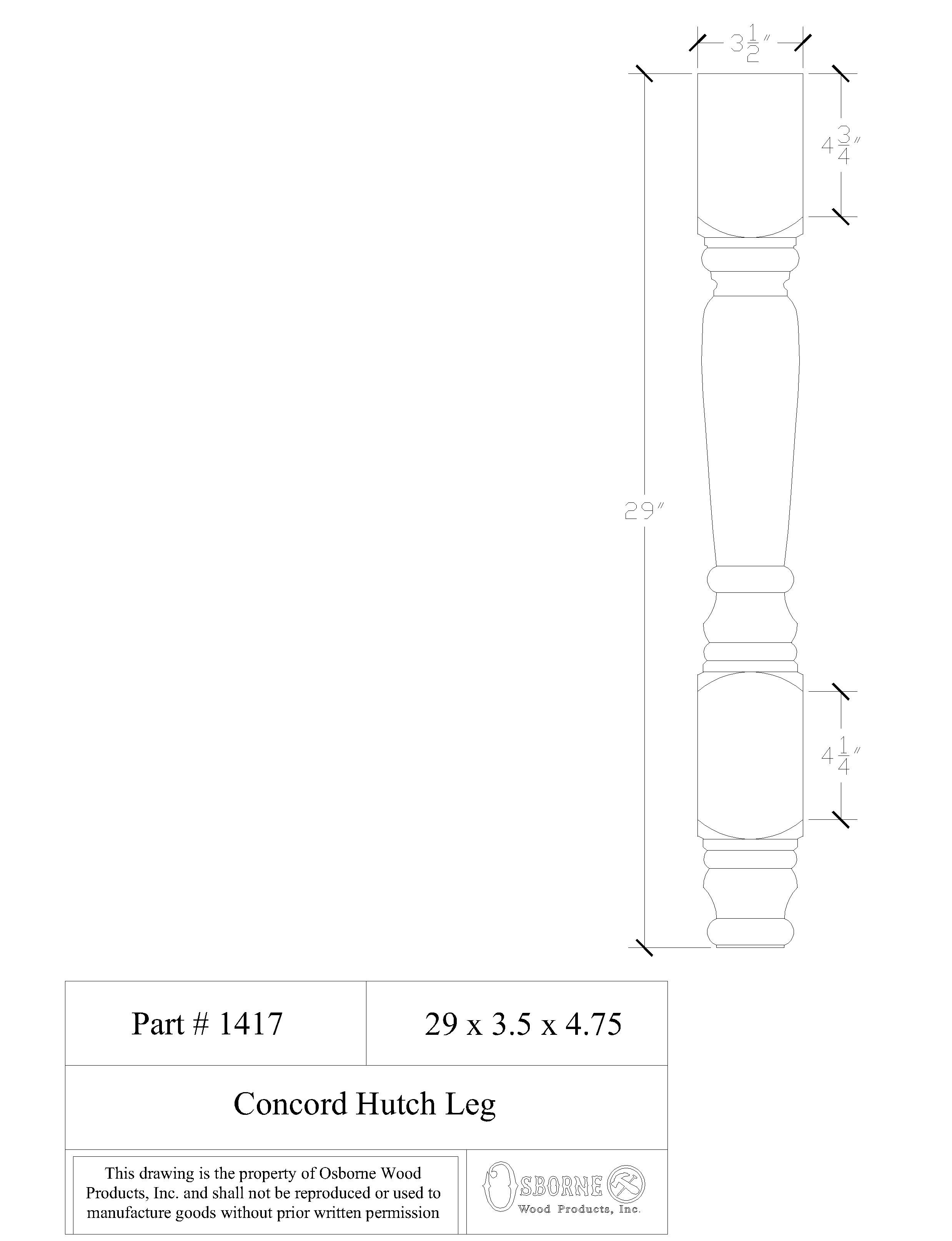 Osborne Wood | Dining & Desk Table Legs CAD Drawings