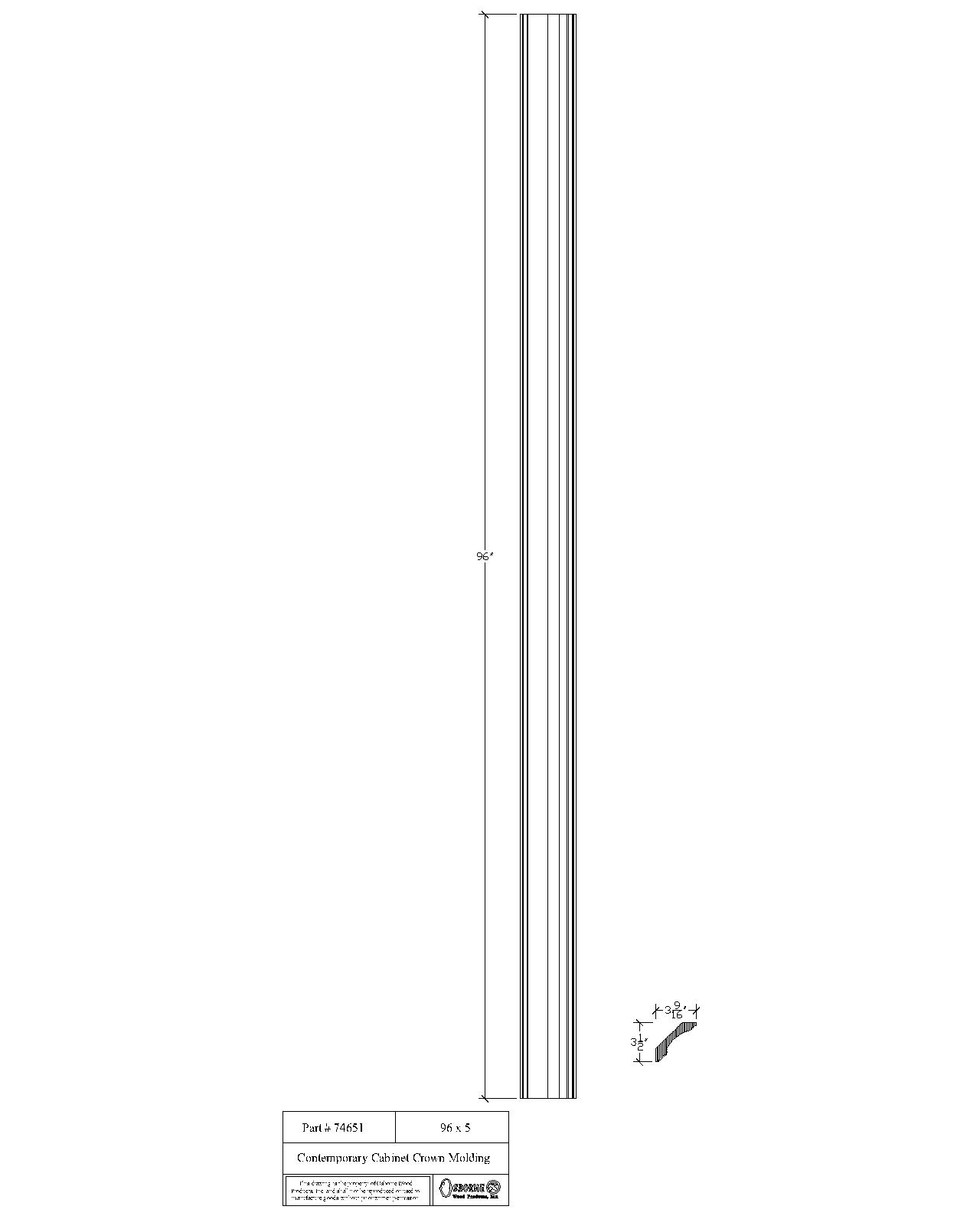 Osborne Wood | Contemporary Moulding and Trim CAD Drawings