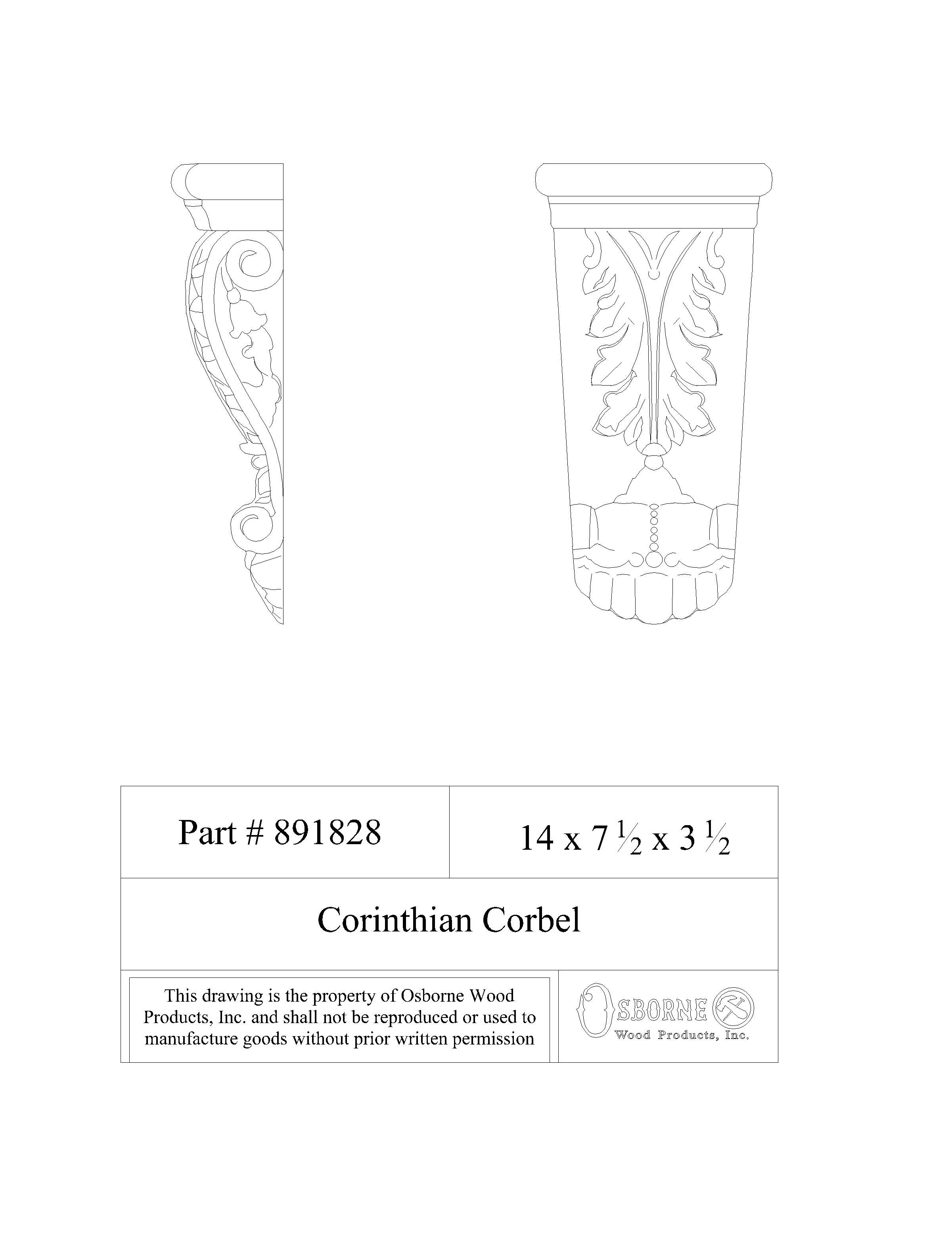 Osborne Wood | Acanthus Leaf Corbels CAD Drawings