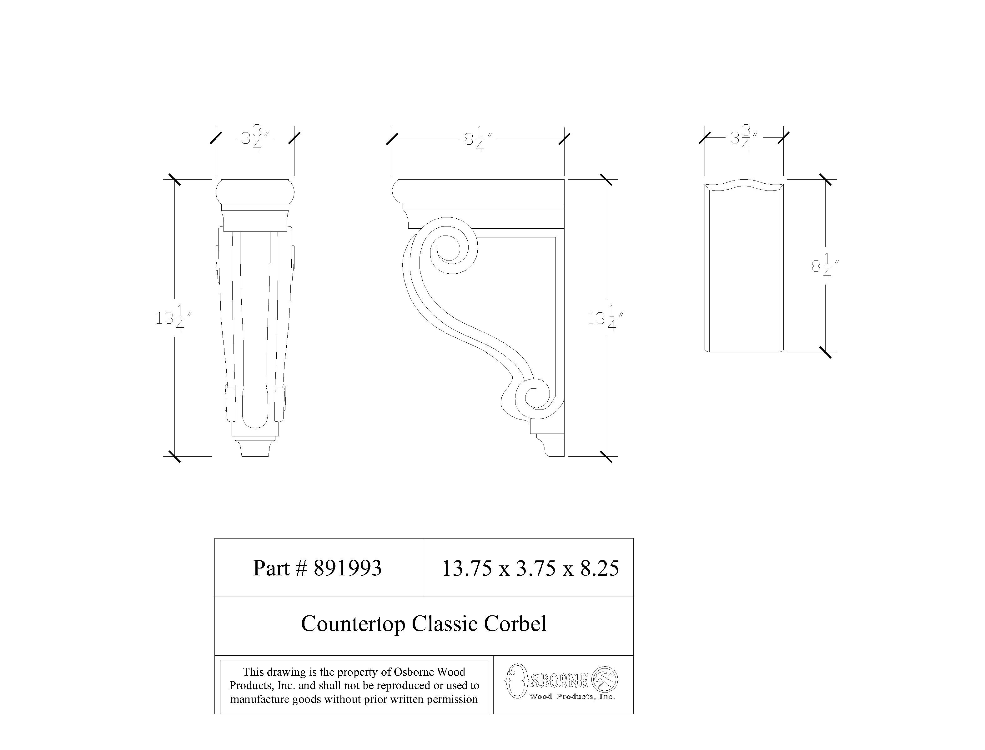 Osborne Wood | Corbels & Brackets CAD Drawings