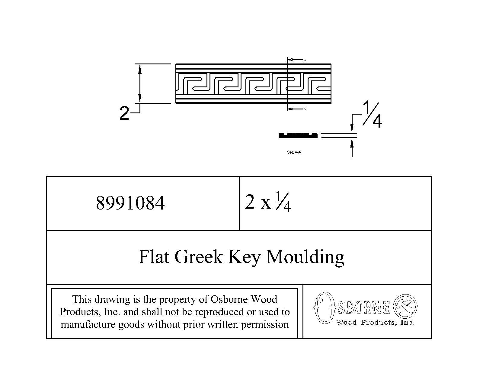Osborne Wood | Carved Greek Key Moulding