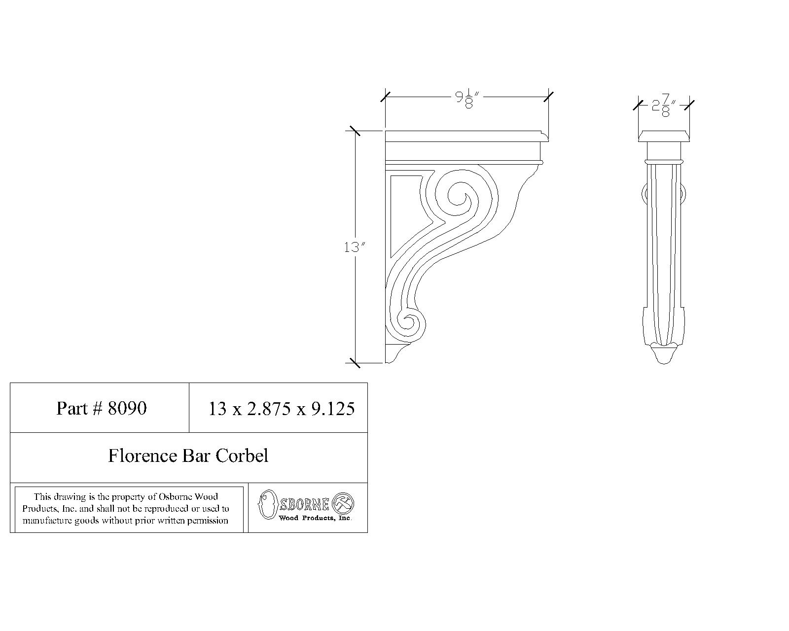 Osborne Wood | Corbels & Brackets CAD Drawings
