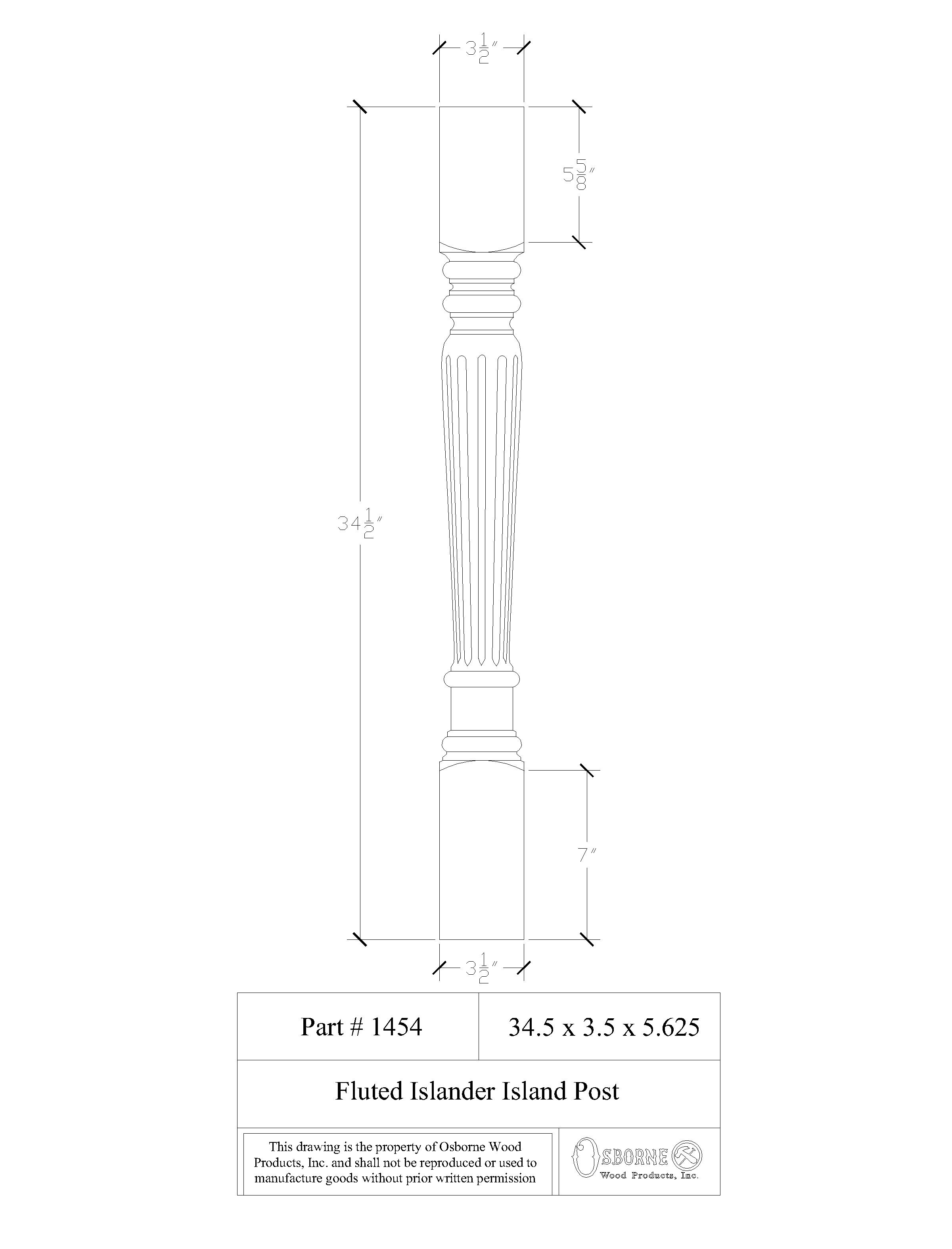 Osborne Wood | 34.5" Island Legs CAD Drawings