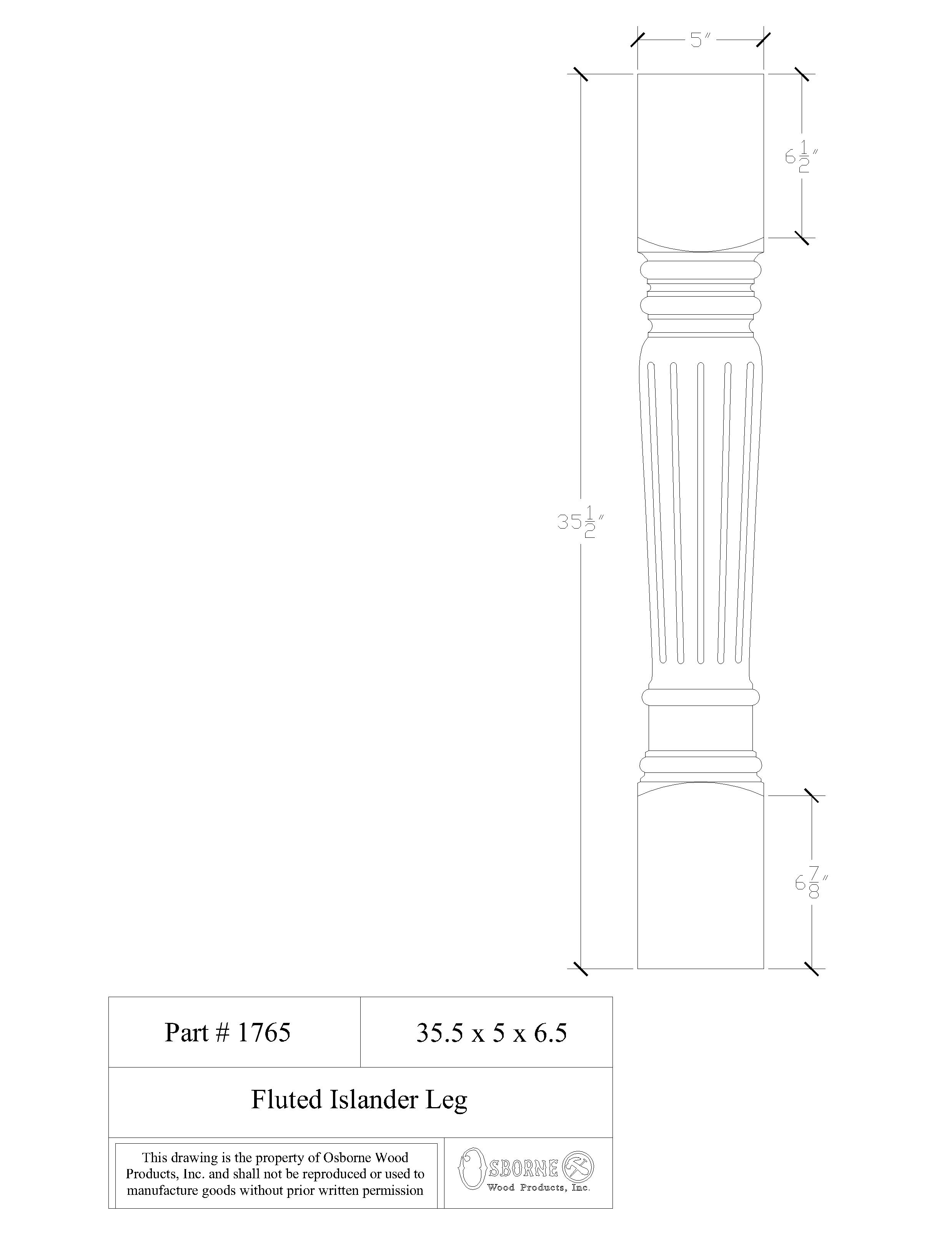 Osborne Wood | Classical Island and Table Legs CAD Drawings