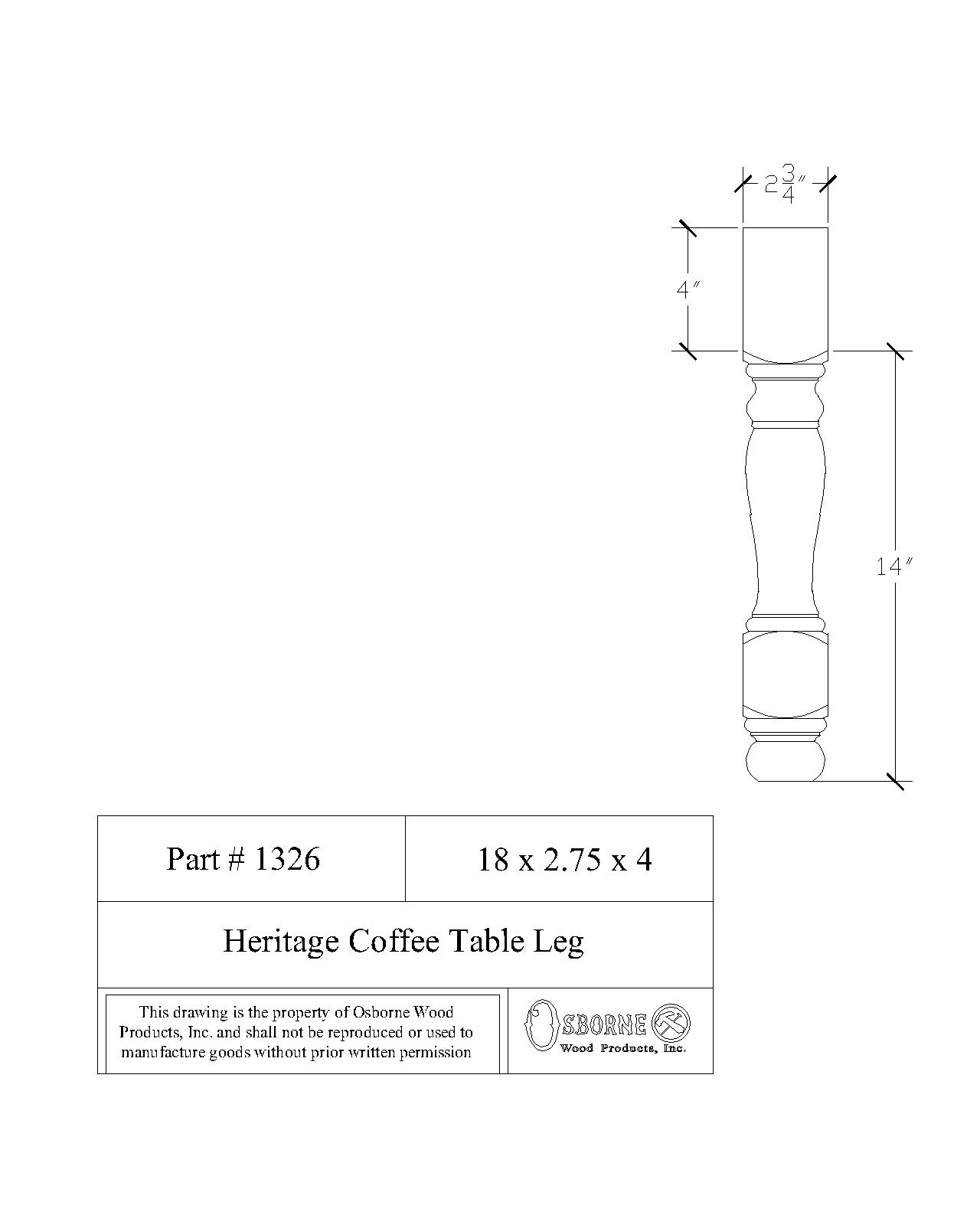 Osborne Wood | Traditional Island and Table Legs CAD Drawings
