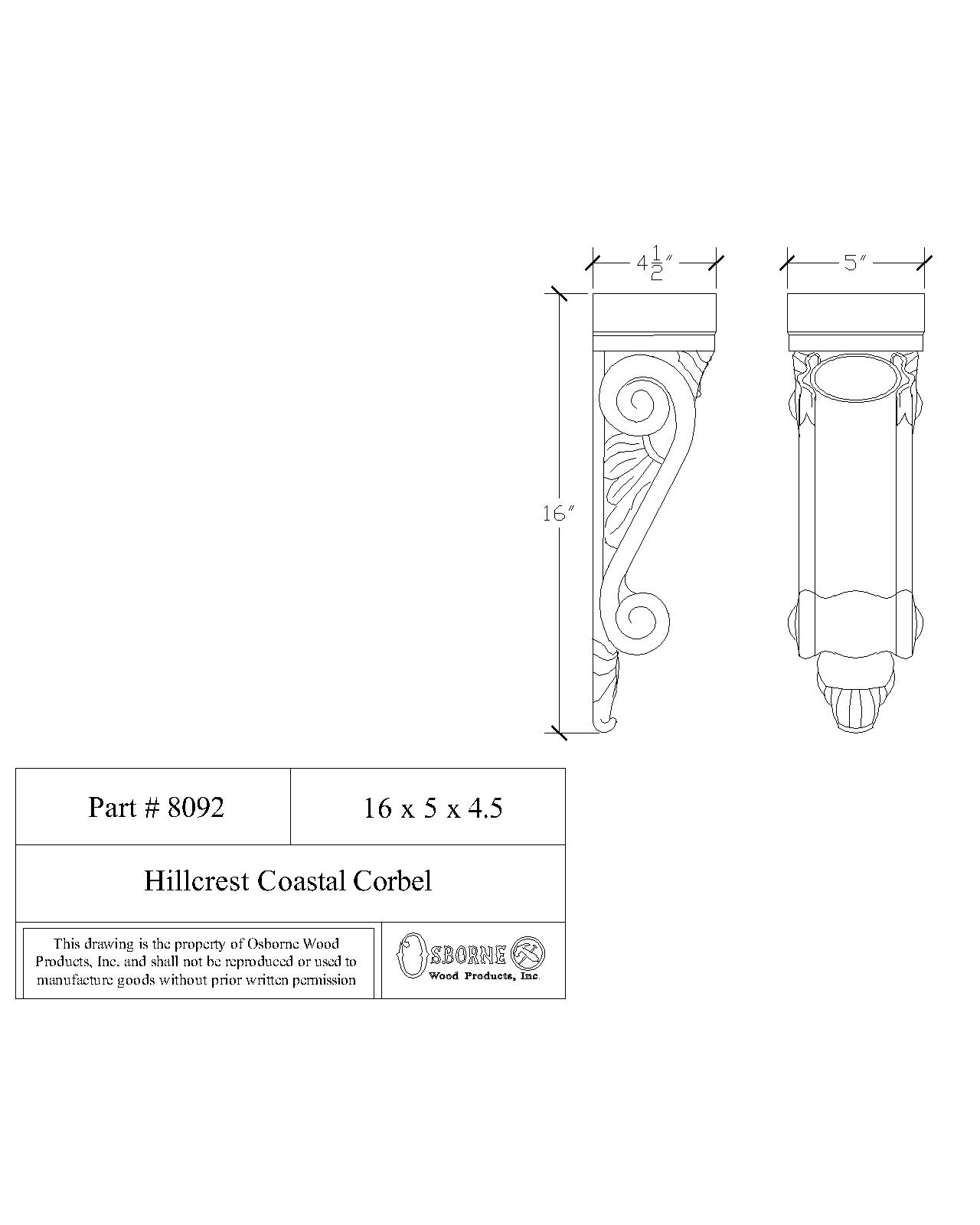 Osborne Wood | Acanthus Leaf Corbels CAD Drawings