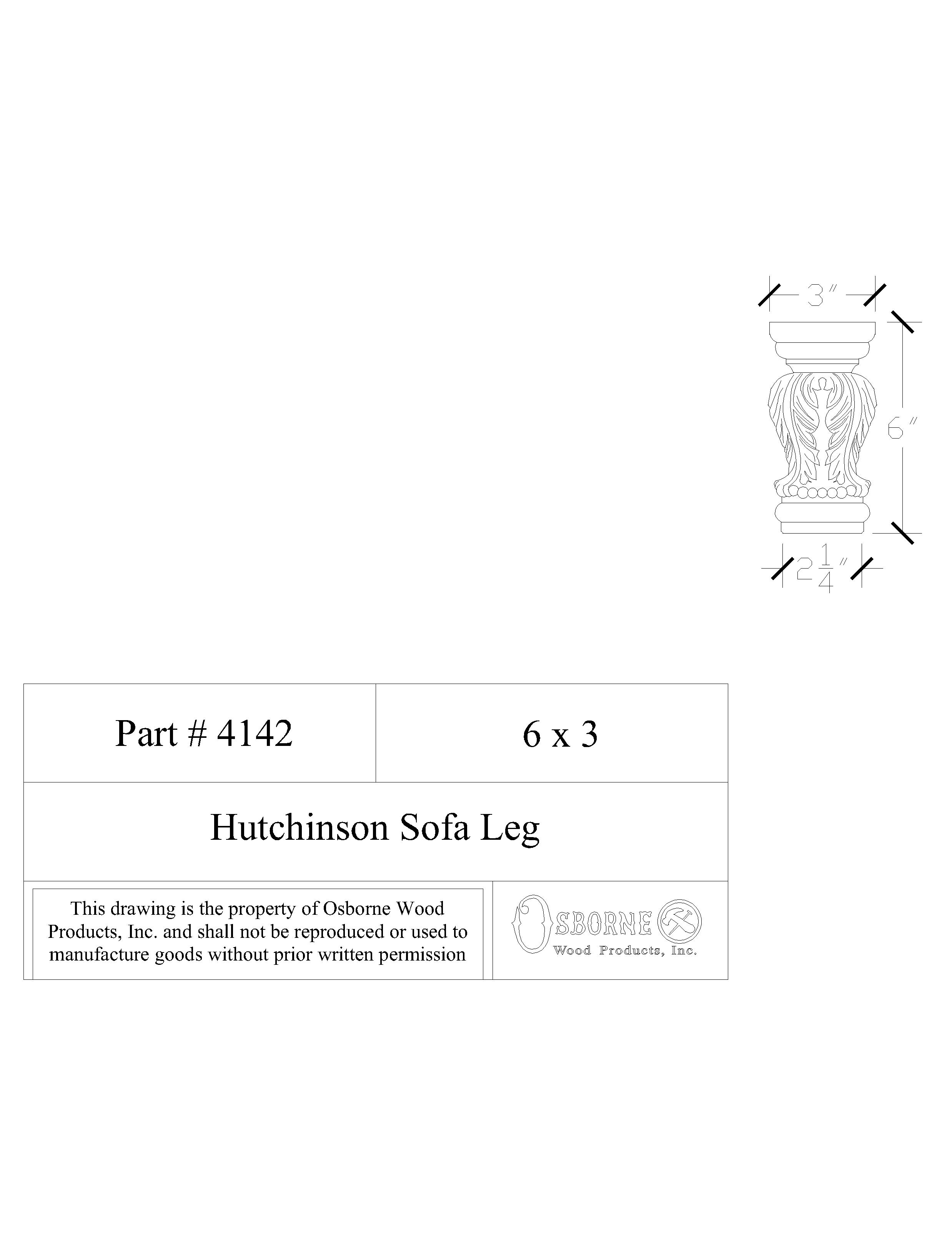 Osborne Wood | Sofa Legs CAD Drawings