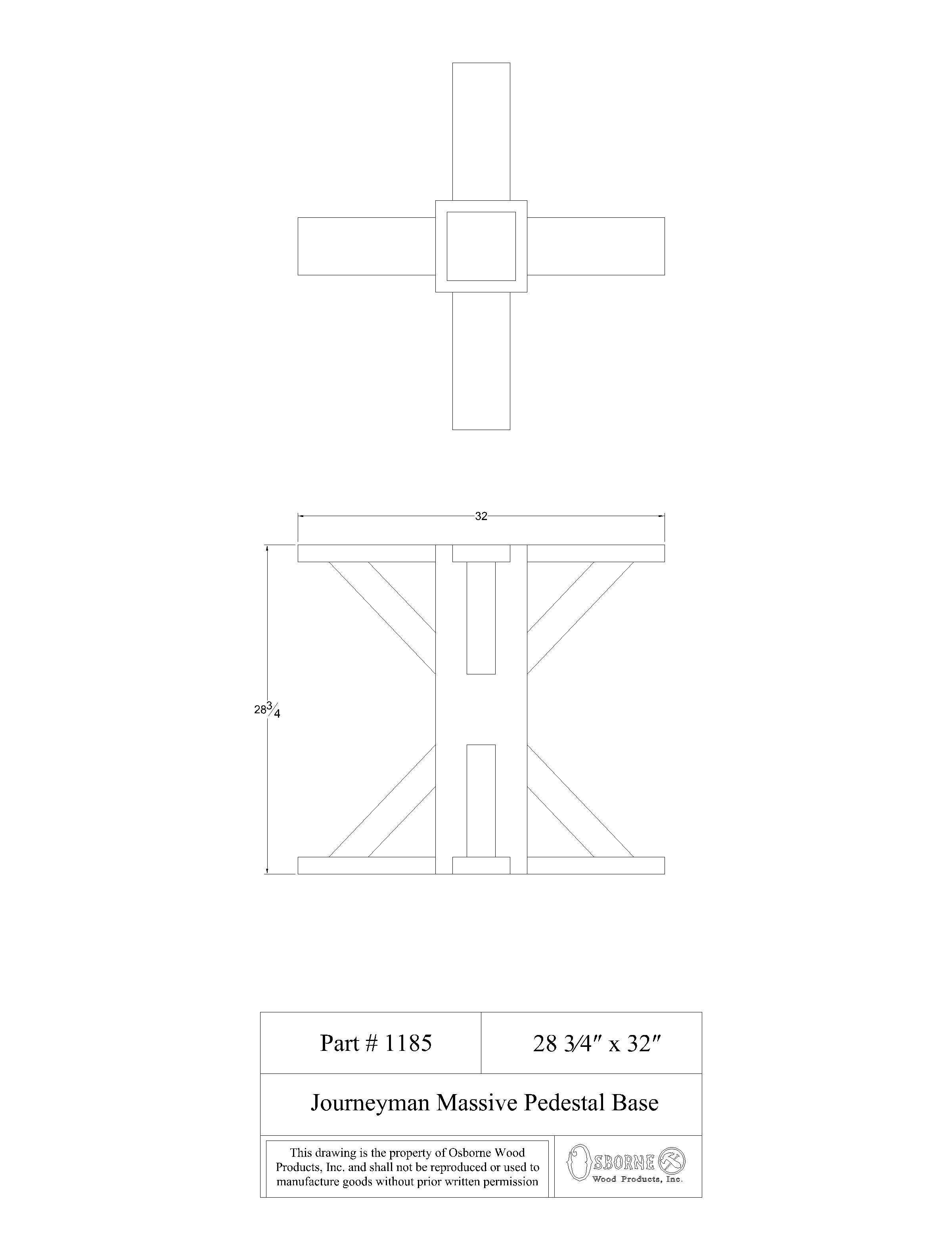 Osborne Wood | Craftsman Table Legs CAD Drawings