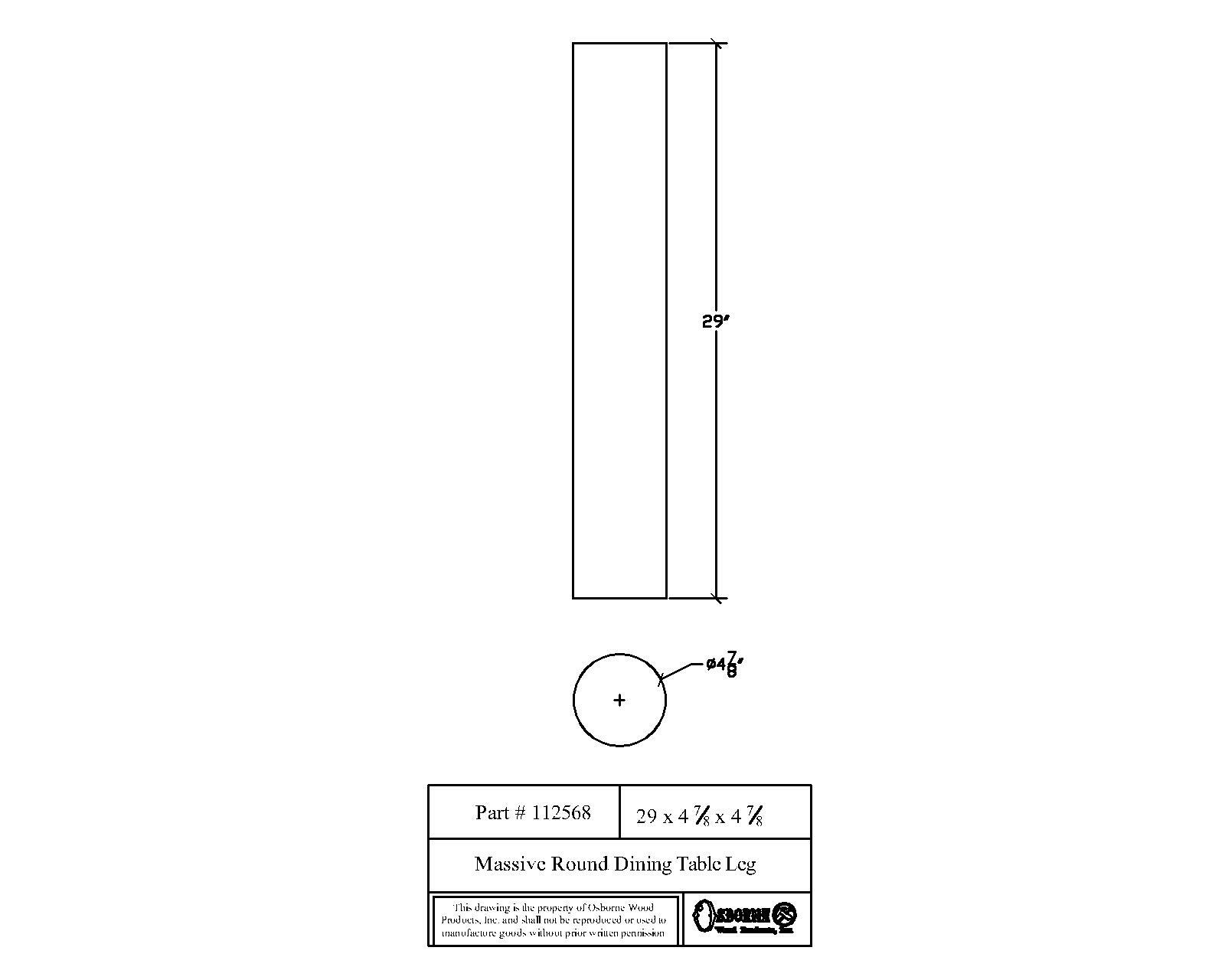 Osborne Wood | Dining & Desk Table Legs CAD Drawings