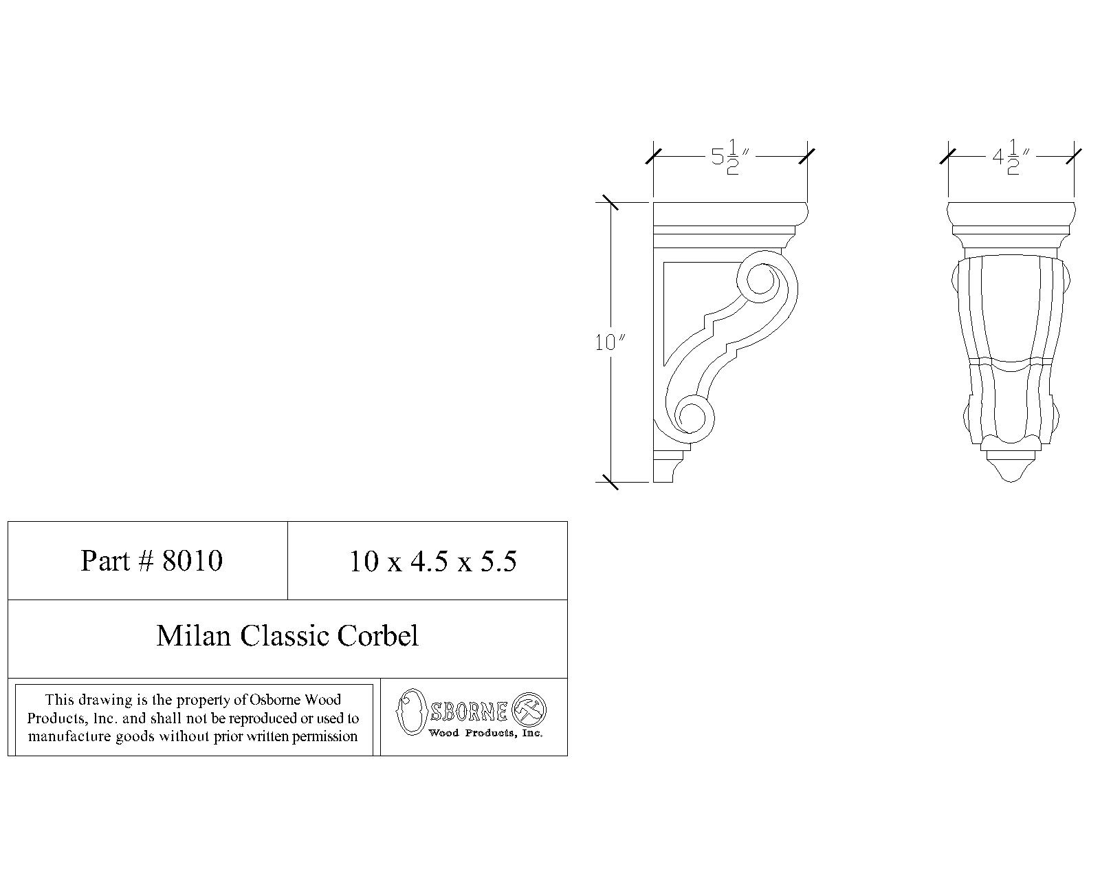 Osborne Wood | Classic Corbels CAD Drawings