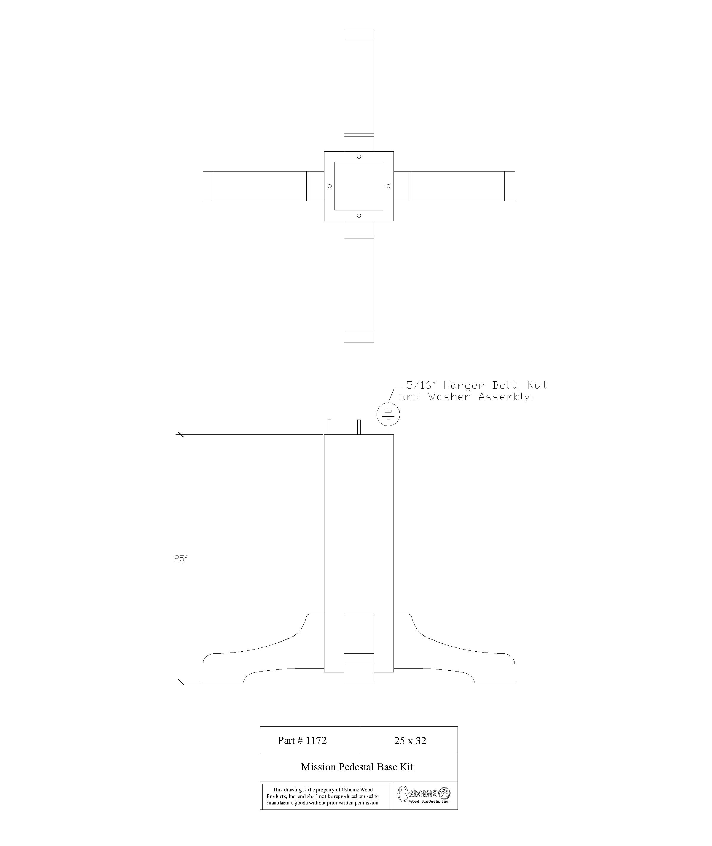 Osborne Wood | Mission Pedestal Base Kit