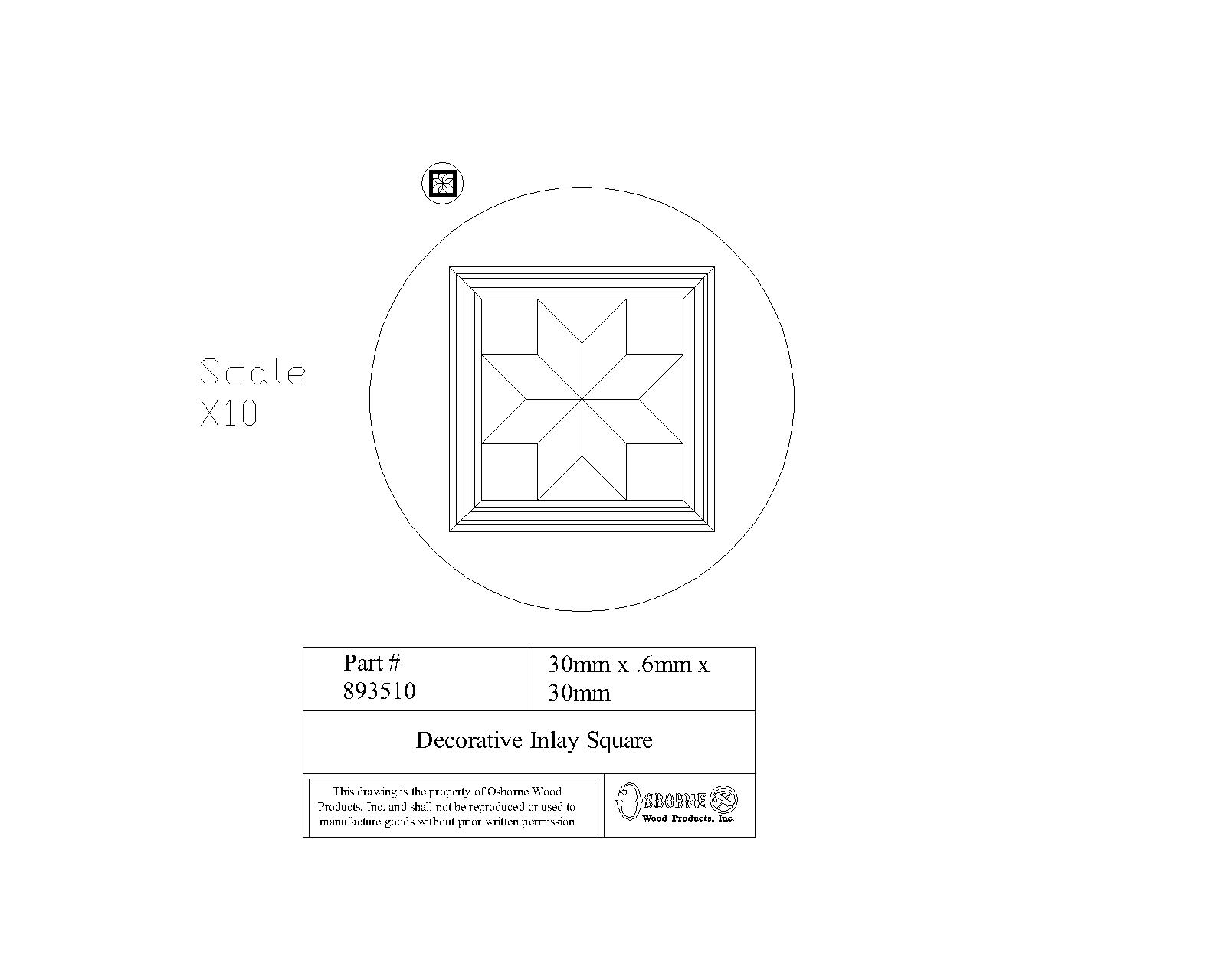 Osborne Wood | North Star Square Inlay