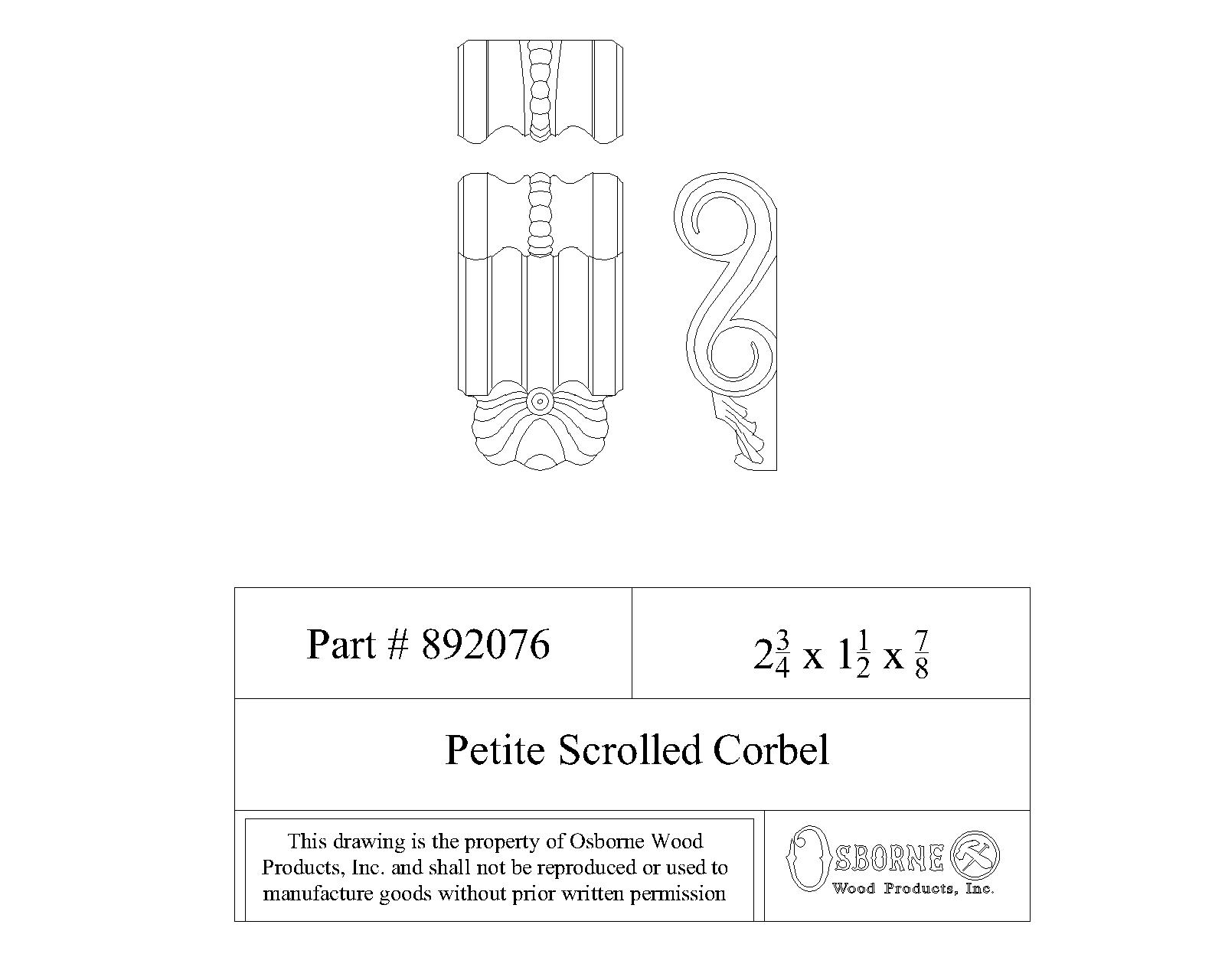 Osborne Wood | Classical Baroque Corbels CAD Drawings
