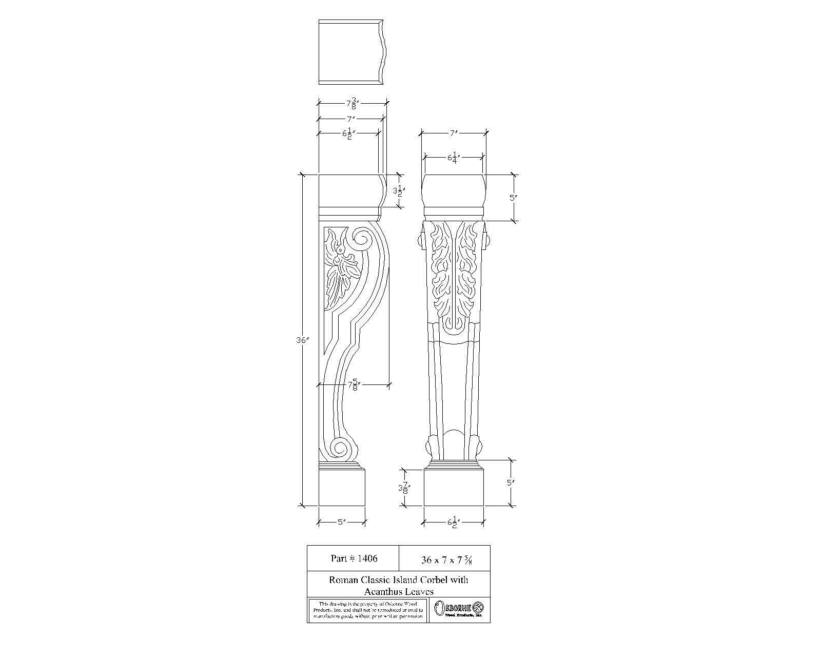 Osborne Wood | Classic Corbels CAD Drawings