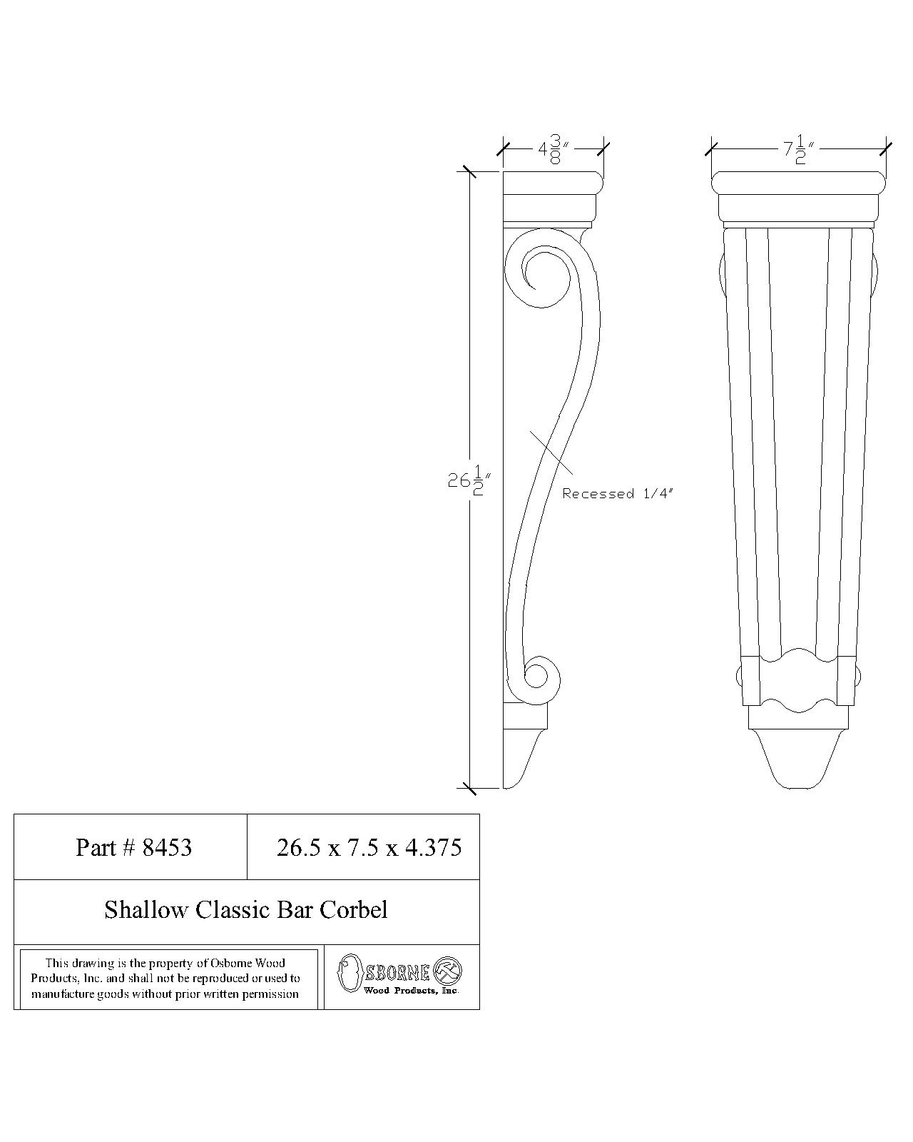 Osborne Wood | Classic Corbels CAD Drawings