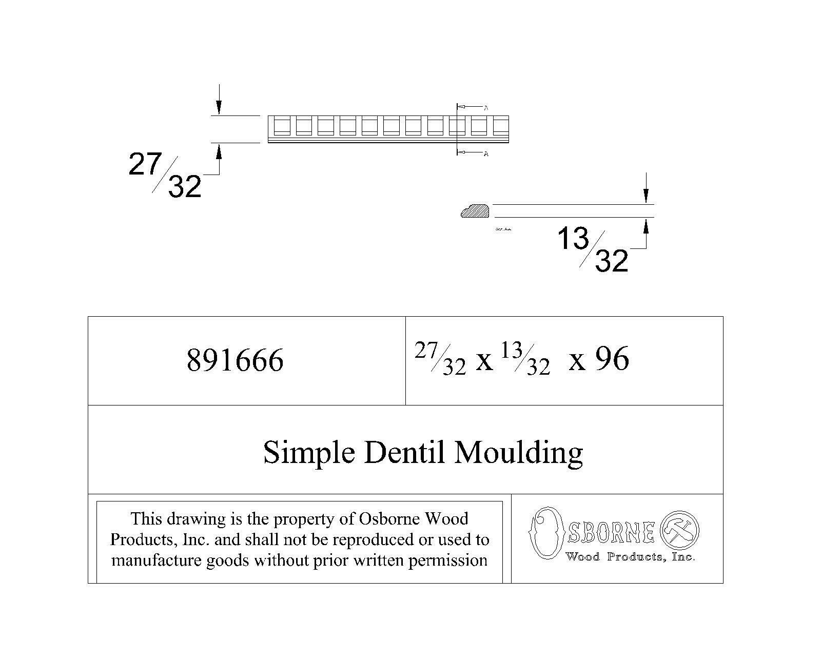 Osborne Wood | Square Moulding and Trim CAD Drawings