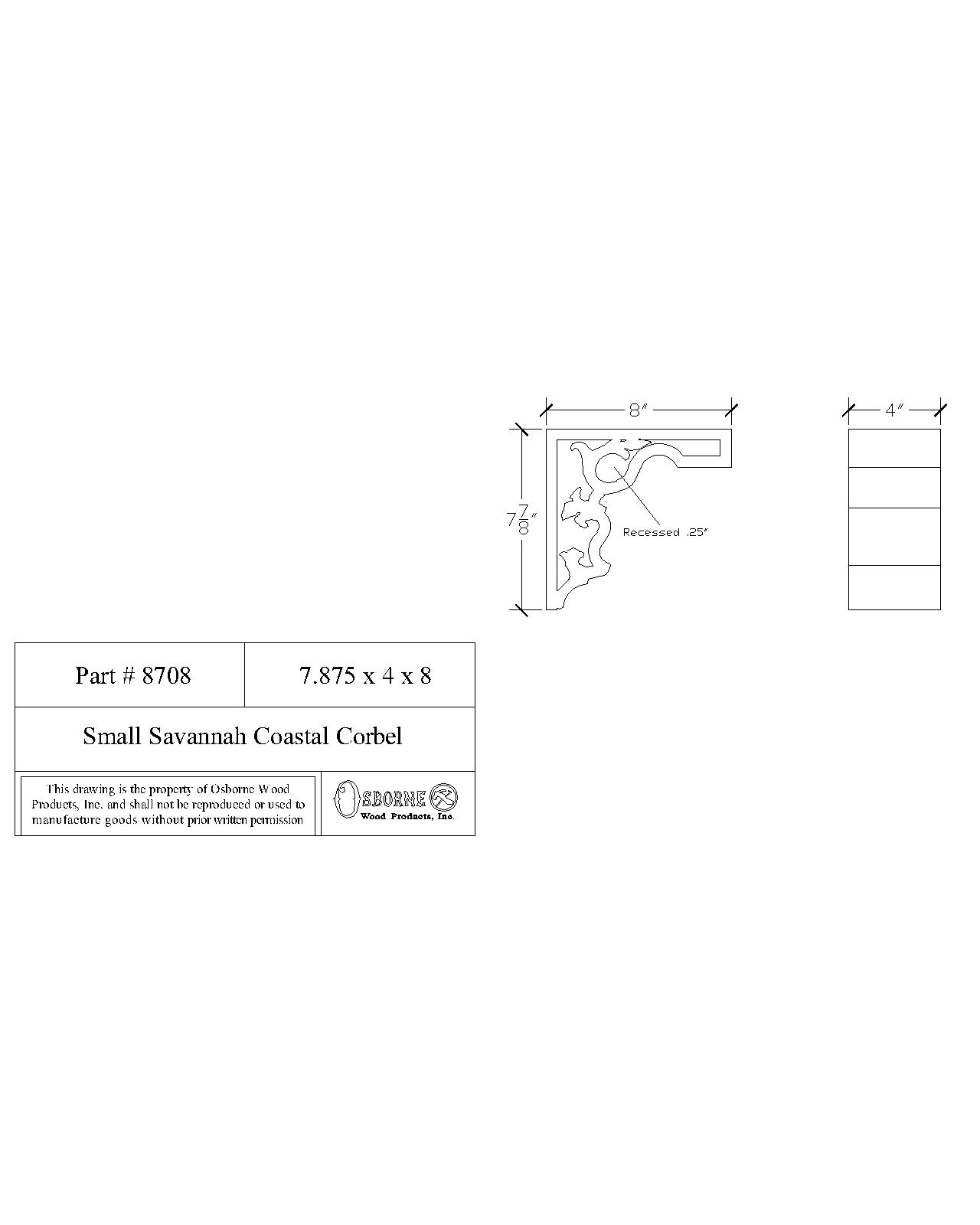 Osborne Wood | Carved Decorative Corbels CAD Drawings