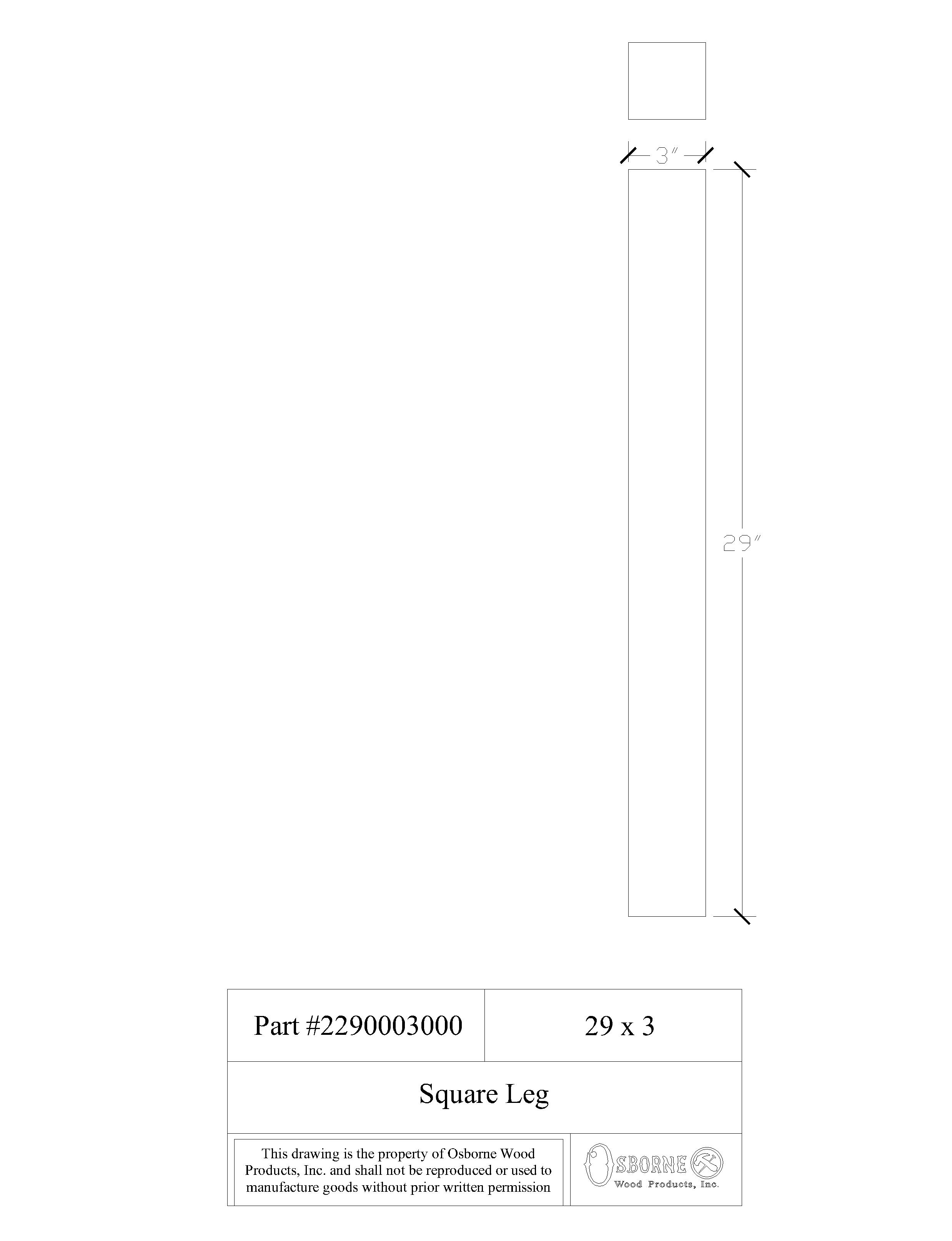 Osborne Wood | Dining & Desk Table Legs CAD Drawings