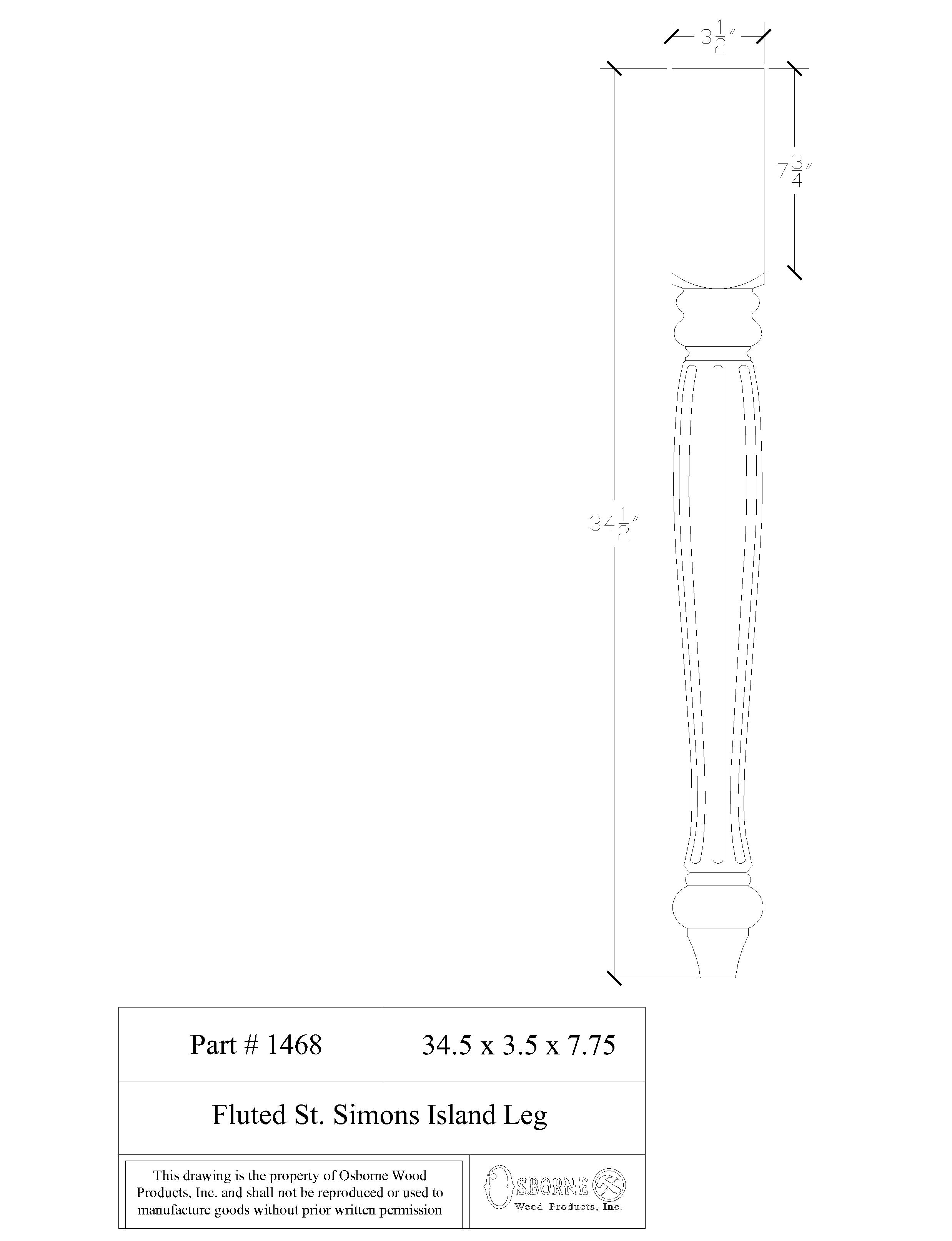 Osborne Wood | Fluted St. Simons Island Post