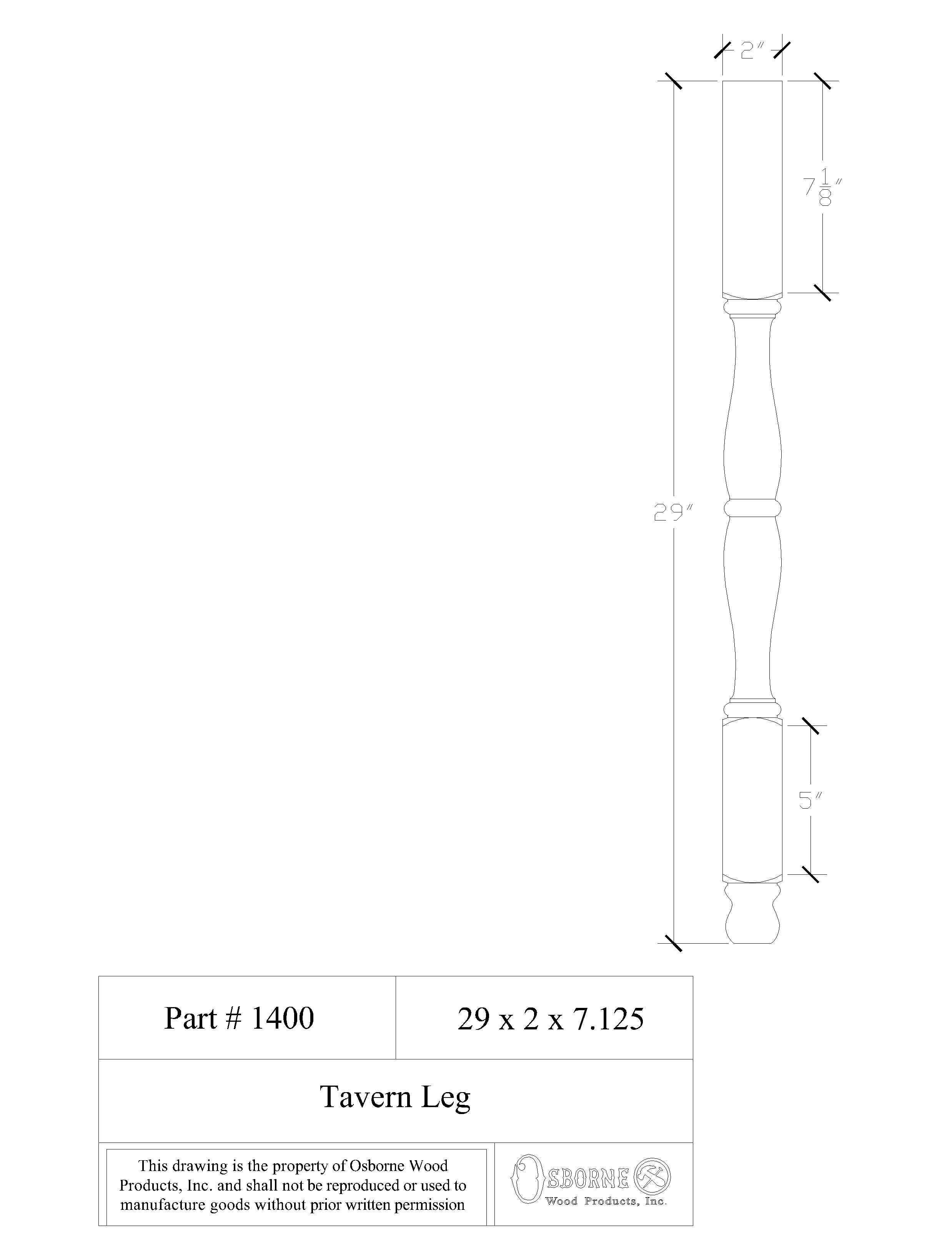 Osborne Wood | Dining & Desk Table Legs CAD Drawings