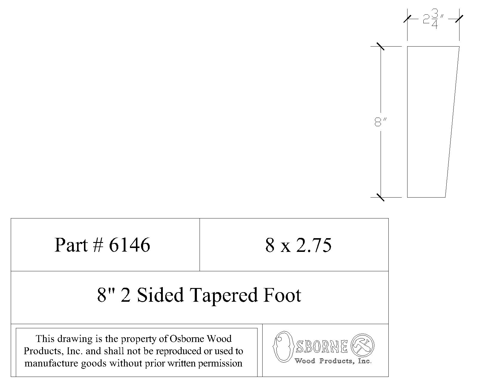 Osborne Wood | Two Sided Taper Leg