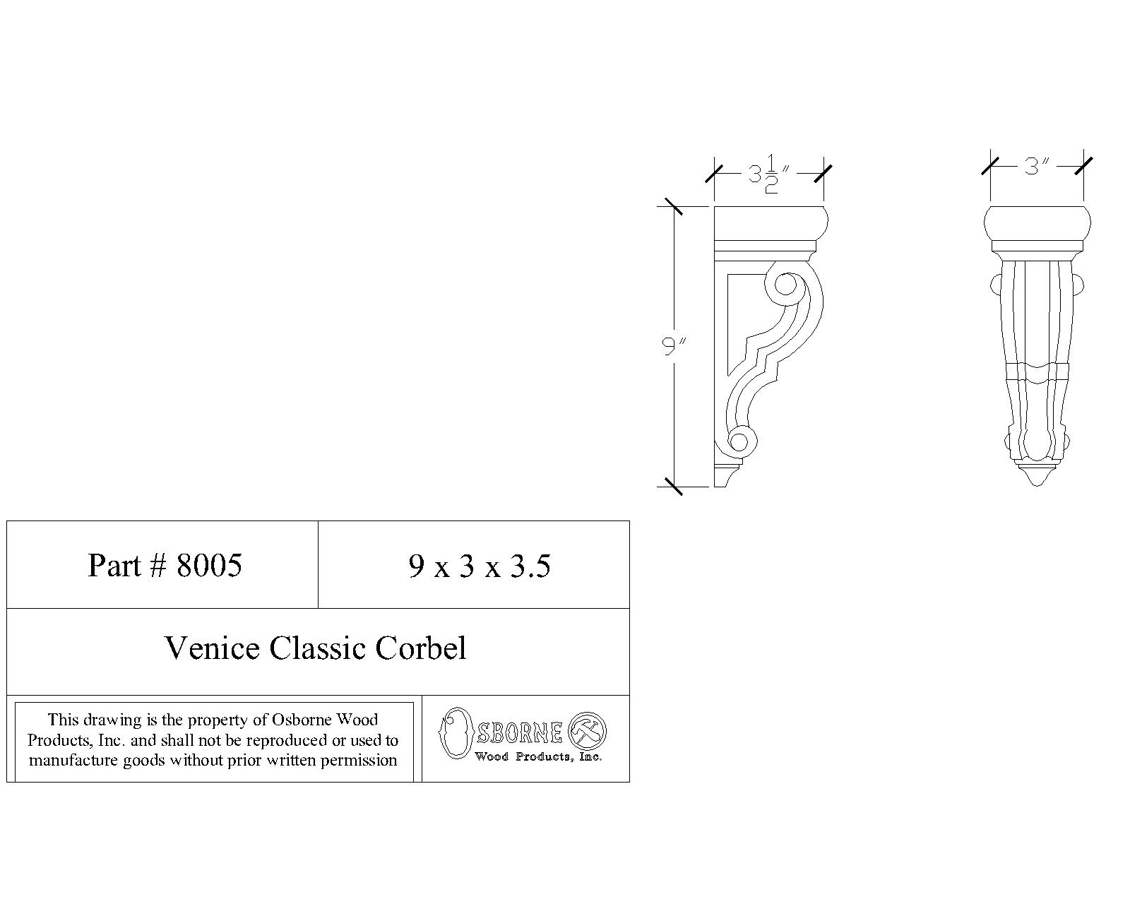 Osborne Wood | Classic Corbels CAD Drawings