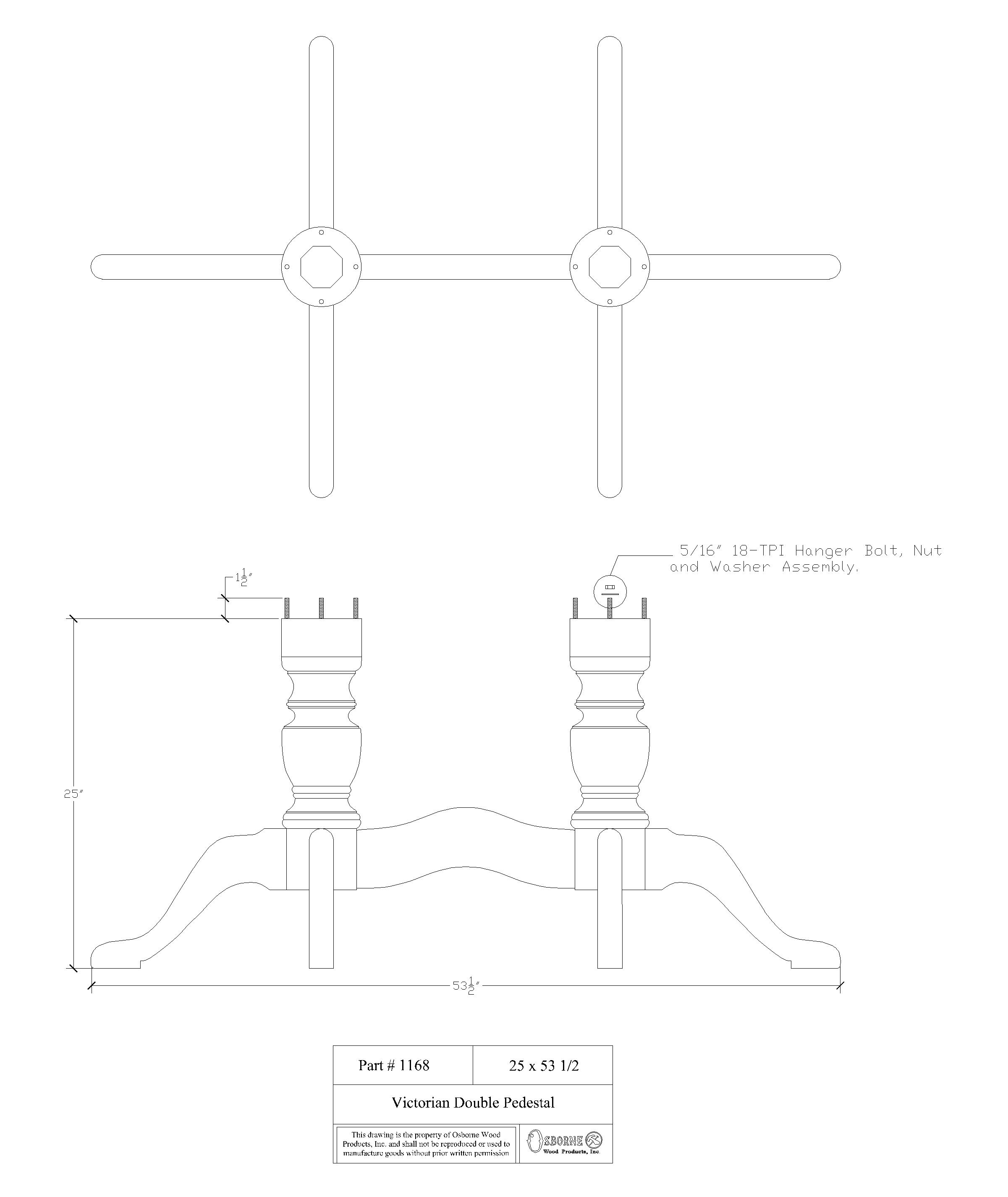 Osborne Wood | Table Pedestals CAD Drawings