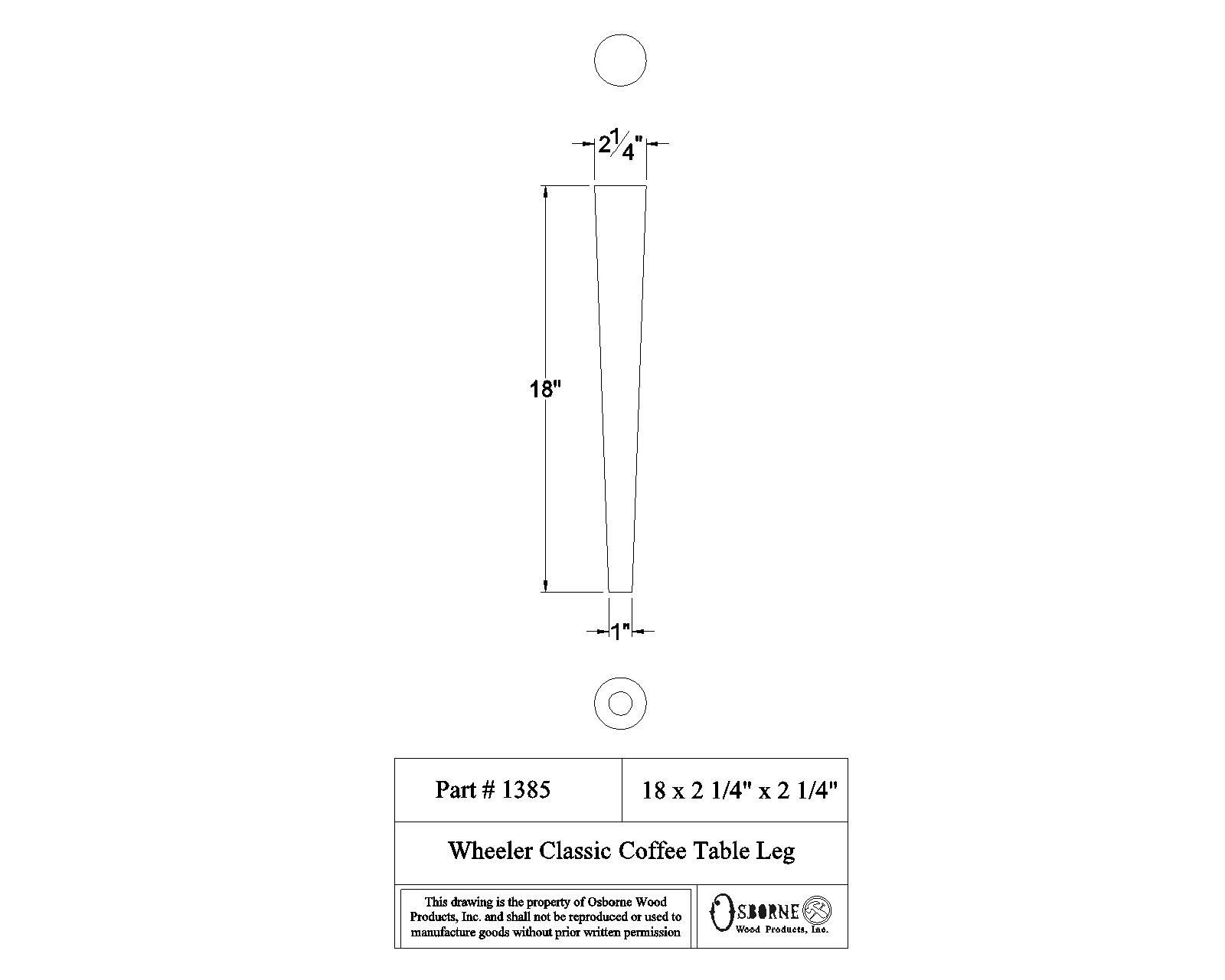 Osborne Wood | Chair Legs CAD Drawings