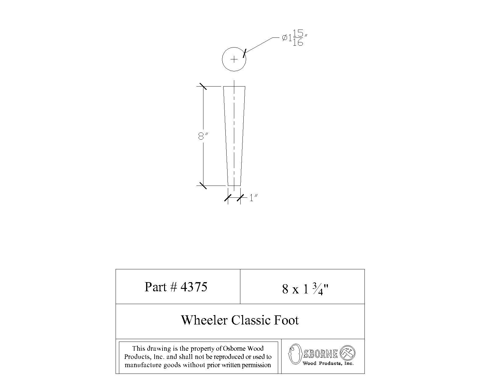 Osborne Wood | Sofa Legs CAD Drawings